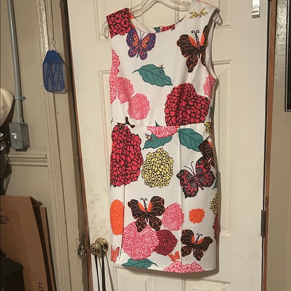Aryeh | Dresses | Aryeh White Mini Dress With Pink And Orange Floral ...